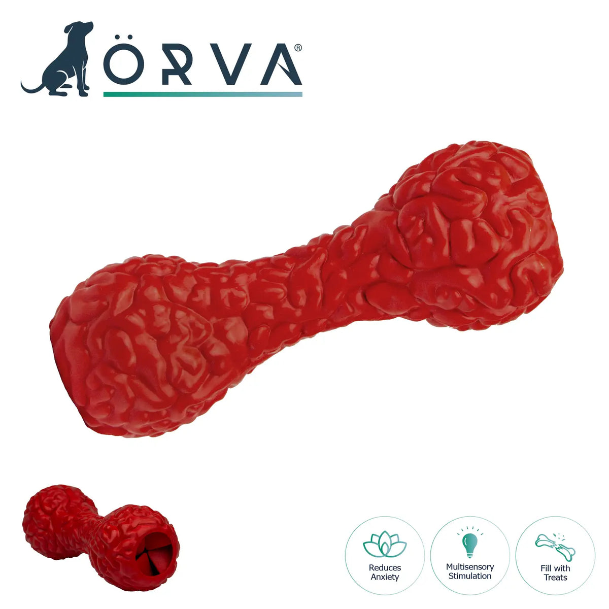 Örva Tuff Stuff Brain Treat Dumbell – No Fuss Fill